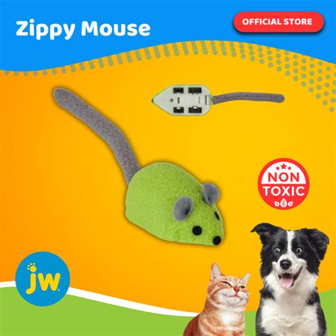 Jw Zippy Mouse Cat Toy ของเล่นแมว หนูวิ่งได้ ขนนุ่ม Shopee Thailand