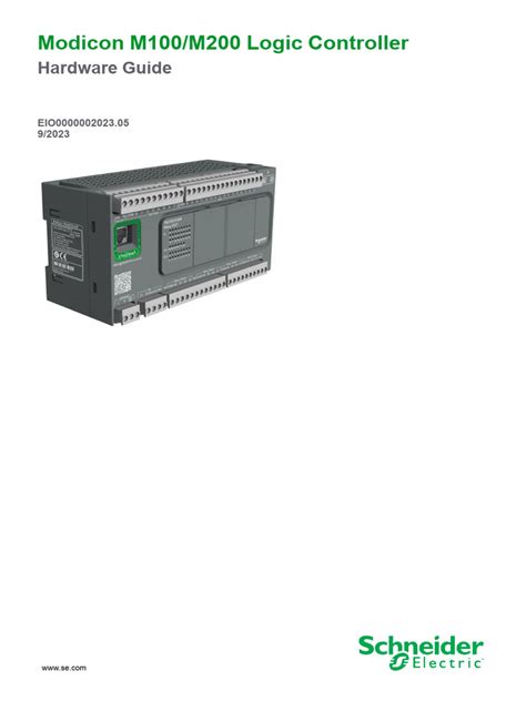 Modicon M100 M200 Logic Controller Hardware Guide Pdf Computer Security Security