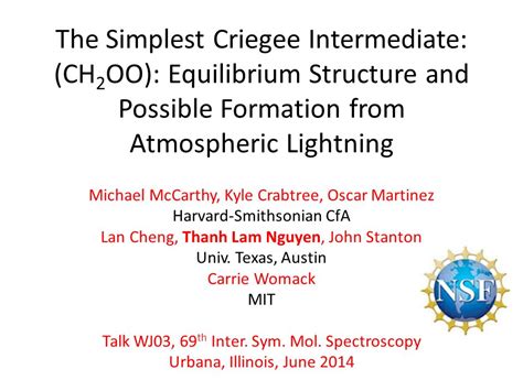 The Simplest Criegee Intermediate Ch2oo Equilibrium Structure And