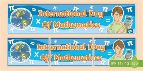 International Day Of Mathematics Banner Teacher Made