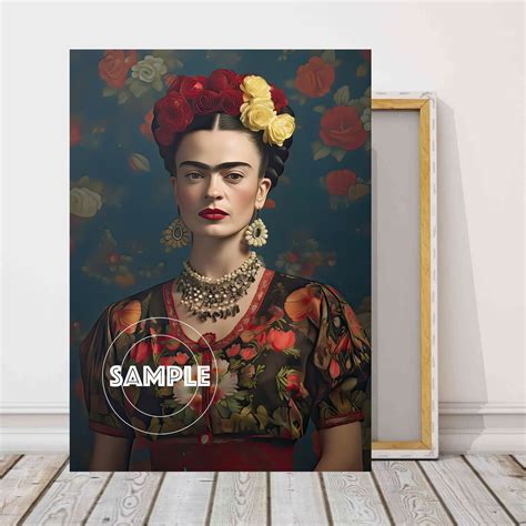 Frida Kahlo Leinwandbild Mexikanische Kunstwerk Frida Kahlo Gerahmt