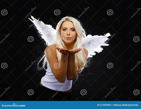 Portrait Of A Beautiful Angel Stock Photo Image Of Pretty Body
