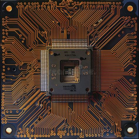 Computer Chip Macro Photo Electronic Processor Microchip Motherboard