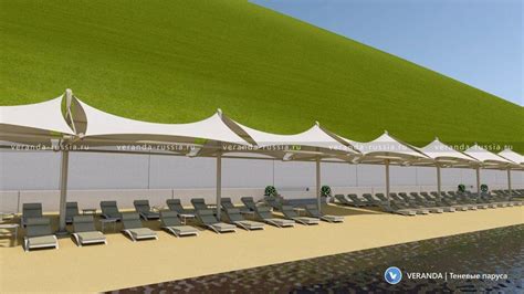 Пляжный теневой навес VERANDA SunShade | Тентовая конструкция для ...