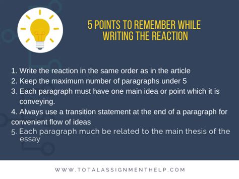 How To Write A Reaction Paper Total Assignment Help