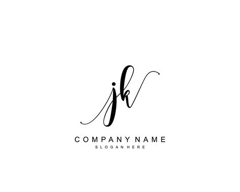 Initial Jk Beauty Monogram And Elegant Logo Design Handwriting Logo Of