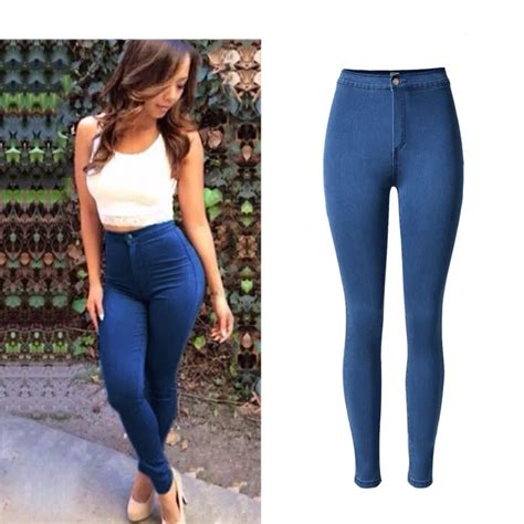Skinny Jeans Sexy Slim Denim Butt Lift Elastic Stretch Blue Pants Jeans