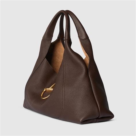 Gucci Softbit Maxi Shoulder Bag In Dark Brown Leather Gucci® Us