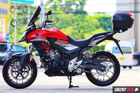 [มอเตอร์ไซค์มือสอง] สด ผ่อน Honda Cb500x ปี2016สีแดง ตัวใหม่ ของแต่งค