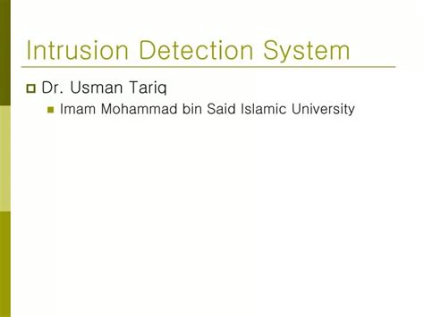Ppt Intrusion Detection System Powerpoint Presentation Free Download Id 273188