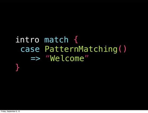 Pattern Matching In Scala Ppt