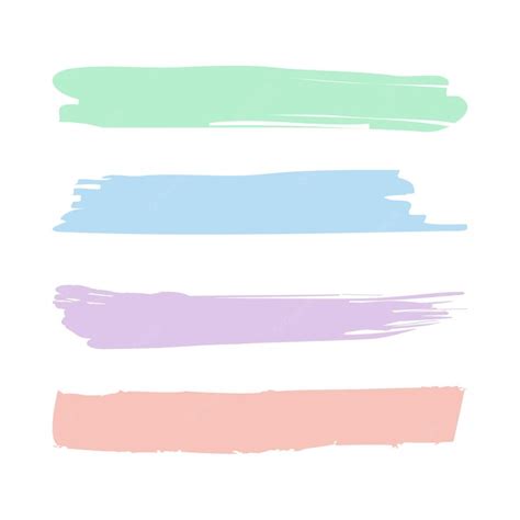 파스텔 컬러 브러쉬 무료 벡터