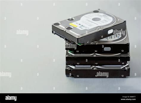 A Stack Of Internal Computer Hard Disk Drives Used For Raid Backup