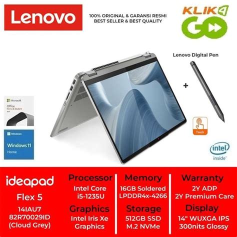 Jual Lenovo Ideapad Flex Iau I U Ram Gb Gb Ssd Wuxga Touch Win
