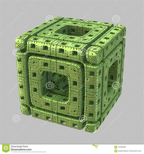 Alien Fractal Cube Stock Illustration Illustration Of Graphics 103493065