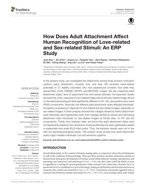 Pdf How Does Adult Attachment Affect Human Recognition Of Love Related And Sex Related Stimuli