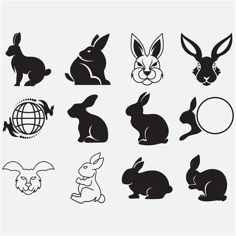 Collection Of Rabbit Logos 41167489 Vector Art At Vecteezy