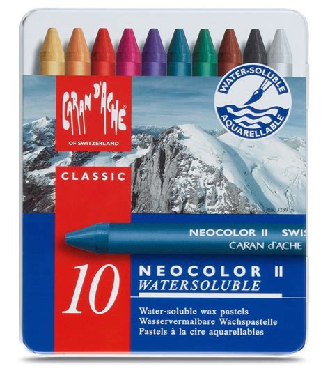 CARAN D ACHE CARAN D ACHE NEOCOLOR II CRAYON SET 10 Colours Artist