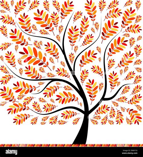 Beautiful Autumn Tree For Your Design Stock Vector Image And Art Alamy