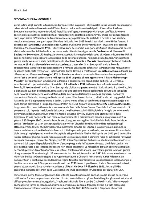 Seconda Guerra Mondiale Docsity