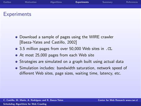 Scheduling Algorithms For Web Crawling Pdf