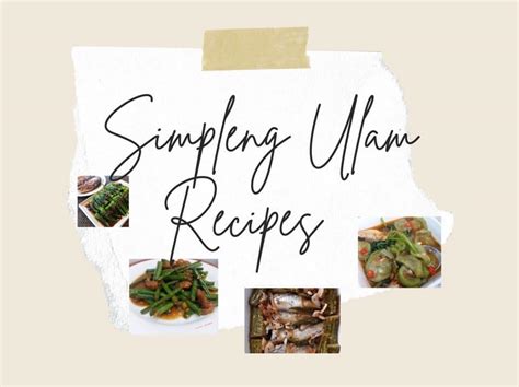 Simpleng Ulam Recipes Facebook