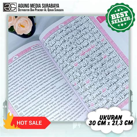 Jual Alquran An Nasr Ayat Pojok Bergaris 2 Warna A4 Terjemahan Jumbo