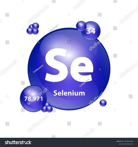Selenium Se Icon Structure Chemical Element Stock Vector Royalty Free Shutterstock
