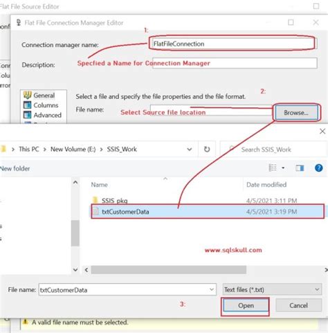 Load Flat File Into Sql Server Table In Ssis Sqlskull