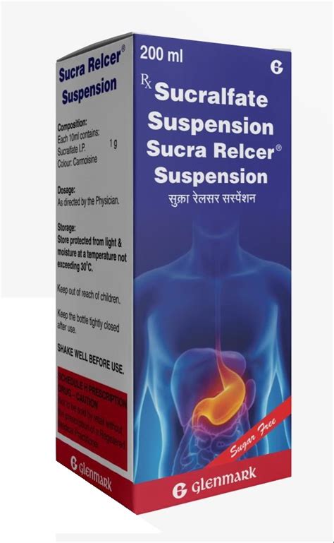 Sucra Relcer 200ml Suspension By Glenmark Pharmaceuticals Ltd Garg