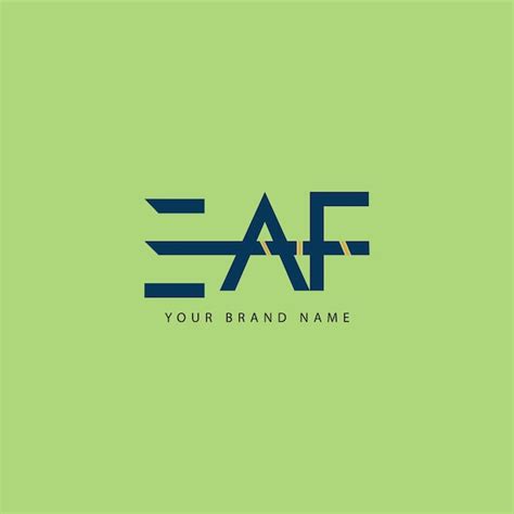 Premium Vector A Green Background With The Letters Eaf Your Brand Name
