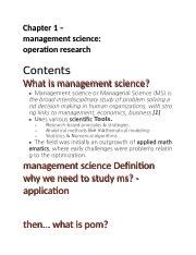 Chapter 1 - Intro of POM-1.rtf - Chapter 1 - management science: operation research Contents ...