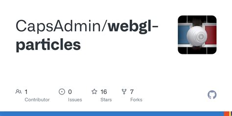 Github Capsadminwebgl Particles