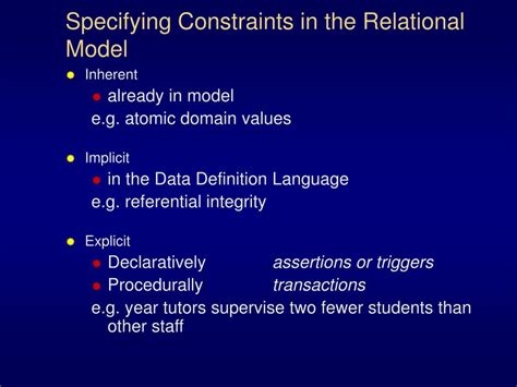 Ppt Integrity Constraint Management Powerpoint Presentation Free