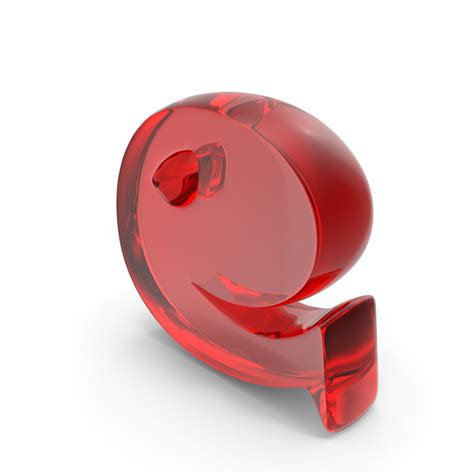 Red Glass Toon Style Small Alphabet E Png Images And Psds For Download