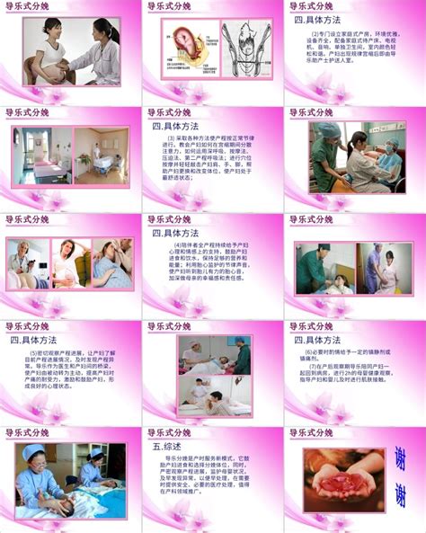 导乐式分娩的定义具体操作方法PPT模板25页 格调办公