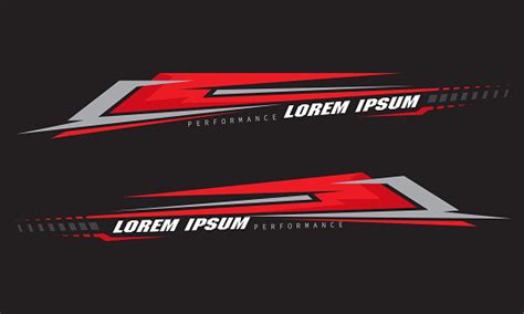 자동차 벡터를 위한 랩 디자인 스포츠 줄무늬 자동차 스티커 검은 색 튜닝 V420230614를 위한 레이싱 데칼 포장하기에 대한