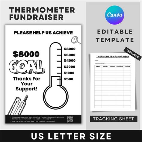 Fundraising Thermometer Fundraising Goal Thermometer Calendar Pick A