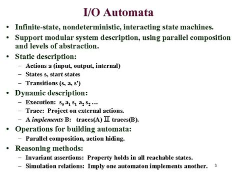 Modeling And Analyzing Distributed Systems Using I O Automata