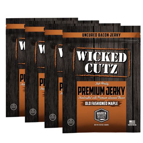 Meh 4 Pack Wicked Cutz Premium Jerky