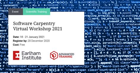 Software Carpentry Virtual Workshop 2021 Earlham Institute