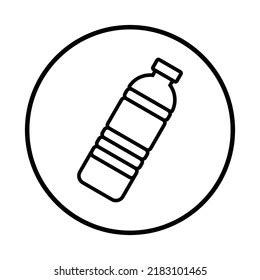 Water Bottle Outline Icon Vector Stock Vector Royalty Free 2183101465