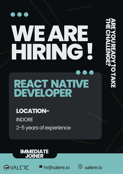 Valere Labs On Linkedin Reactnativedeveloper Indorejobs