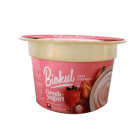 Jual Biokul Greek Yogurt Strawberry 80 Gr Shopee Indonesia