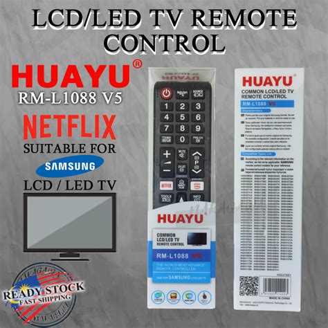 Samsung Lcd Led Tv Remote Control Replacement Rm L1088v5 Rm L1088v 5
