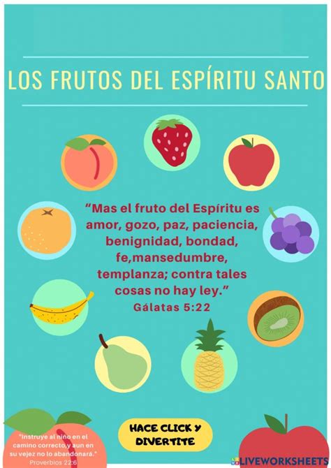 Frutos Del Espíritu Santo Explicados Para Niños