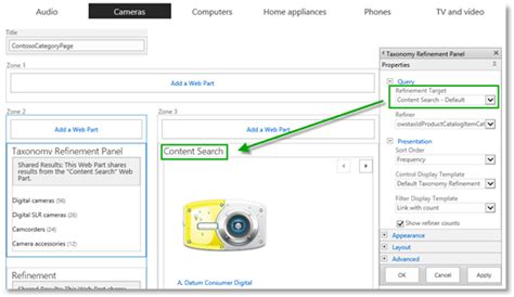 阶段 16 向 Sharepoint Server 中的发布网站添加分类优化面板 Web 部件 Sharepoint Server