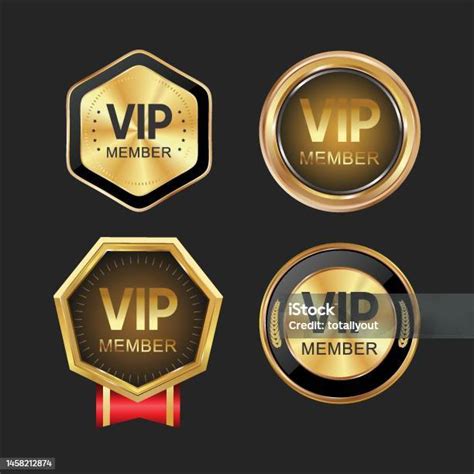 Vip 골드 및 블랙 라벨 및 배지 컬렉션 고무도장에 대한 스톡 벡터 아트 및 기타 이미지 고무도장 유명 인사 개성 개념