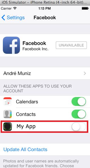 Iphone Facebook Login In Ios Works On Emulator But Not On Device With