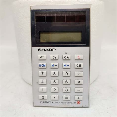 Sharp Elsi Mate El 852 Solar Cell Calculator Se1605208